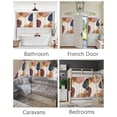 Abstract Geometric Color Block Short Blackout Curtains 24 Inch Long ...