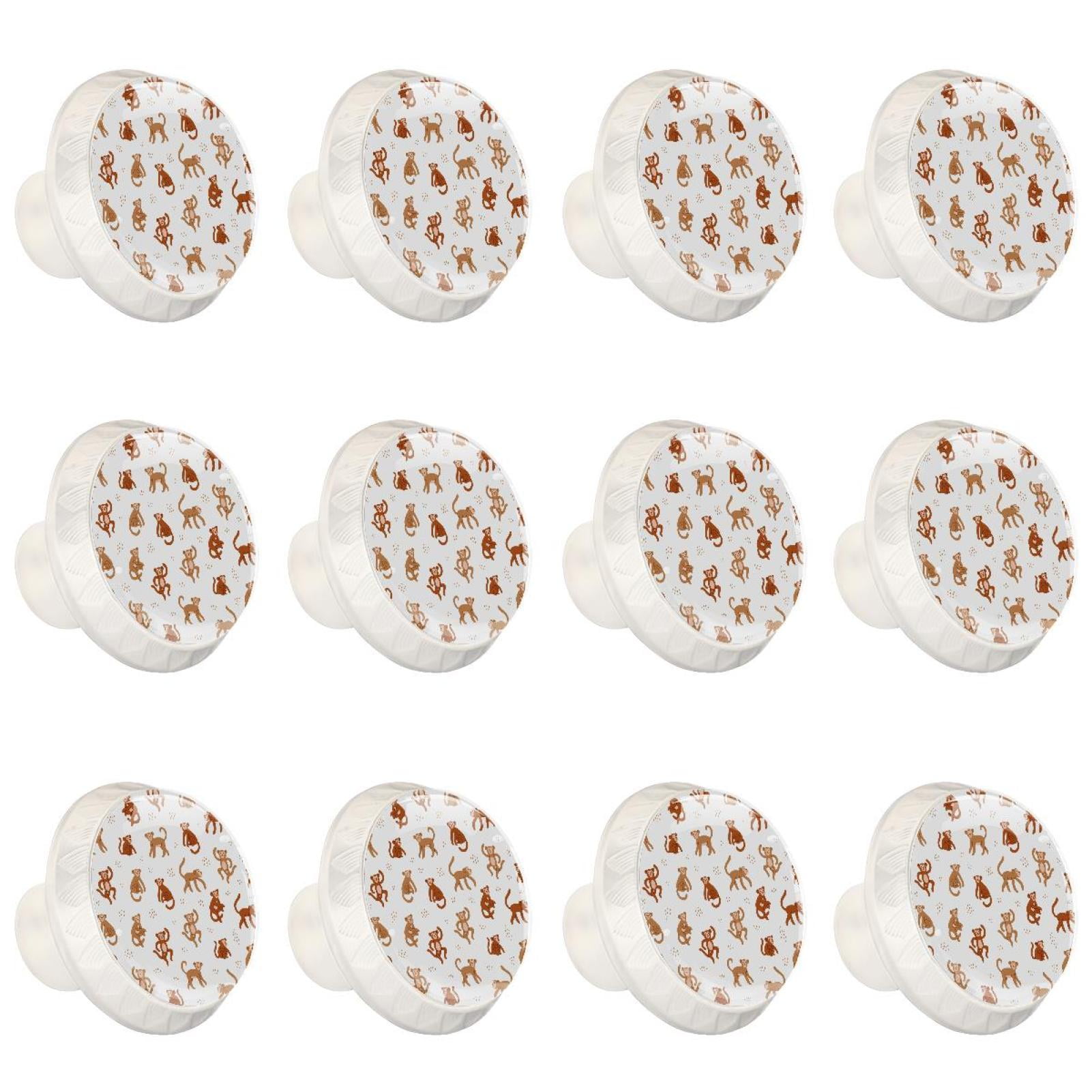 12 Pcs Monkey Knobs for Kitchen Cabinet Cupboard Dresser Bookcase ...