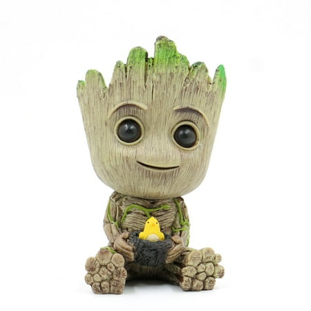 JOYWEI Groot Flower Pot, Baby Groot Bird-Nest Model Succulent Pot Cute ...