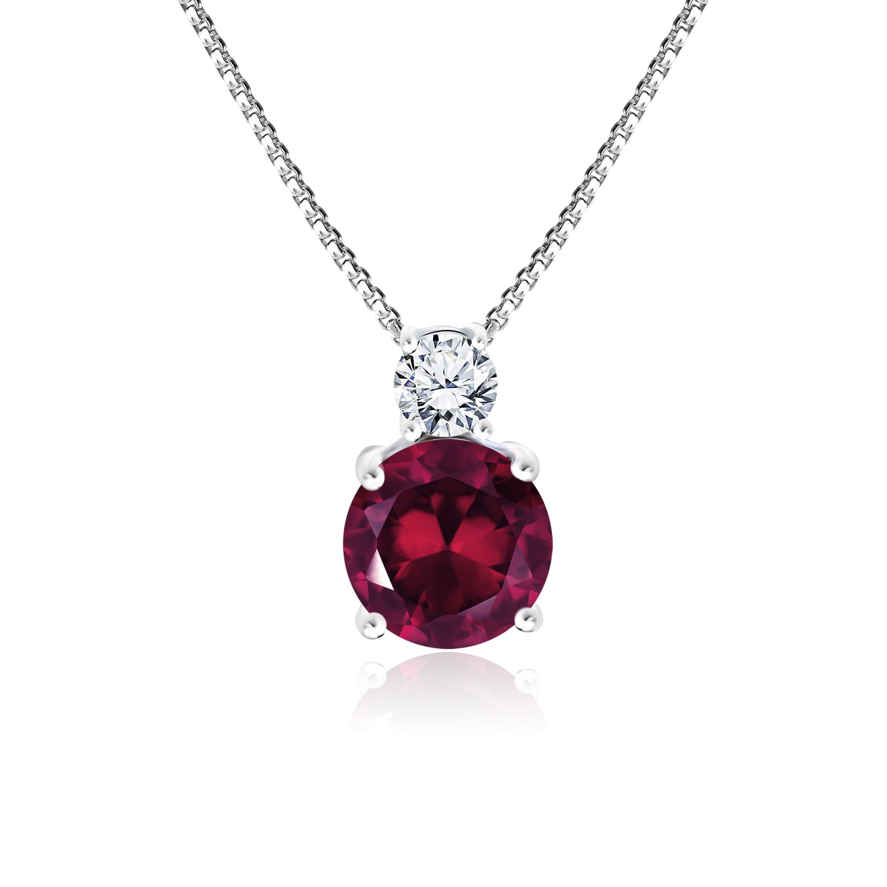 Click here for Jeenmata 2 Carat July Birthstone Necklace - Dangli... prices