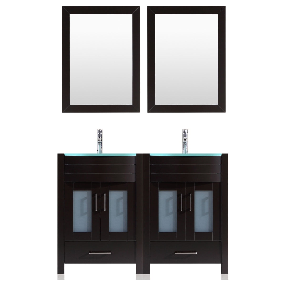 72 Black Vanity Set - Two 36 Sink Bases (LV3-C12-72-B) - Walmart.com