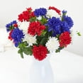 Fake Red, White, and Blue Mum Bush - For Floral Arrangements and ...