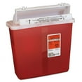 Sharps Containers, Polypropylene, 5 qt, 4 3/4 x 10 3/4 x 11 1/2, Red ...