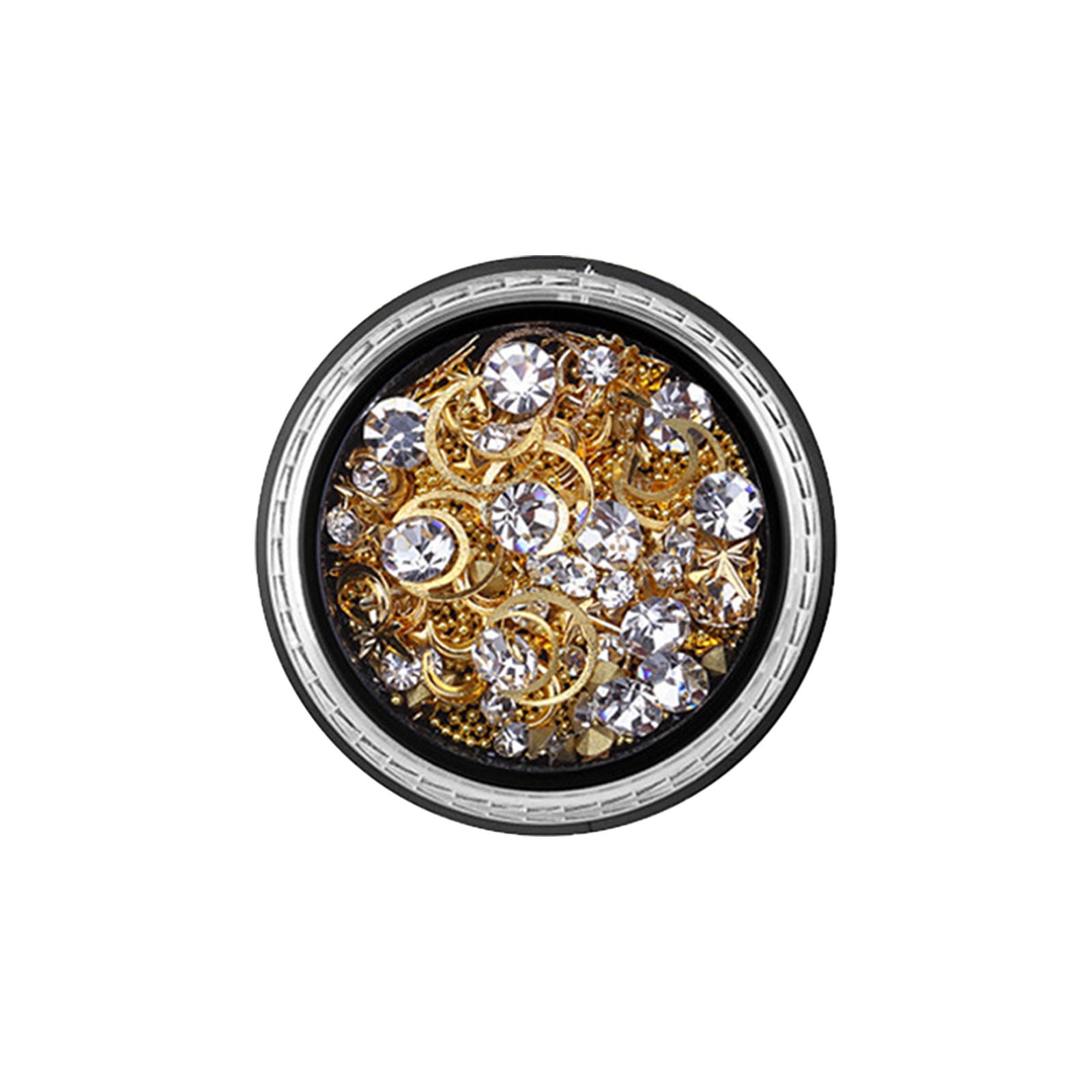 SEMIMAY 3D Nail Metal Rivets Studs Charms Decoration Gold Nail Decals ...