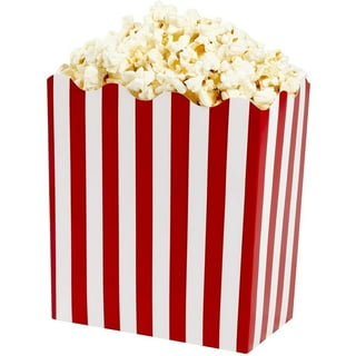 Popcorn Boxes - Striped White and Red Popcorn Boxes Tubs - (50 Count ...