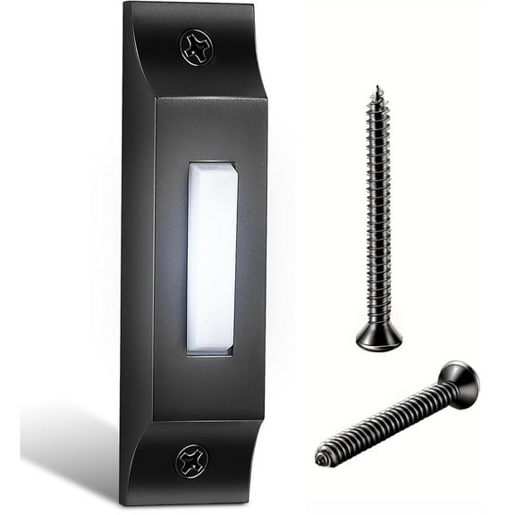 Metal Doorbell Push Button, Heavy Duty Metal Door Bell Wired Button LED ...