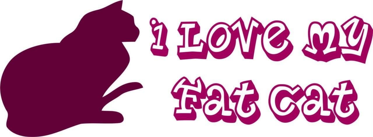 Girls I Love my Fat Cat Cute Quotes & Sayings Wall Decal Decoration ...