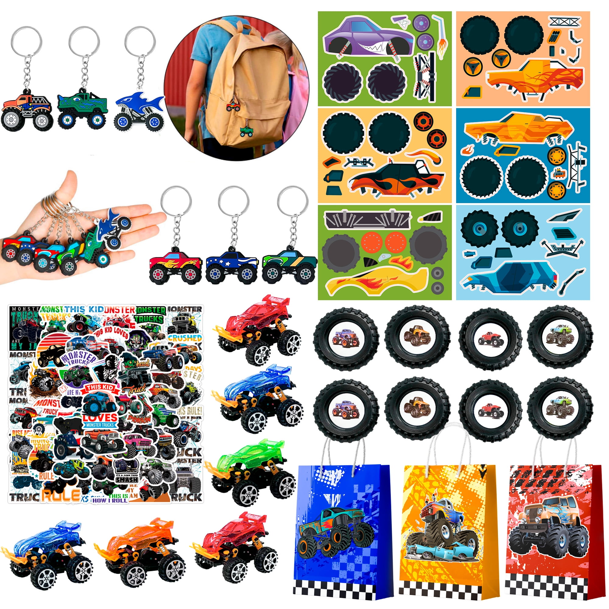 Click here for Elifjoydeco Monster Truck Party Favors  110pcs Mon... prices