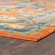 Transitional 8x10 Area Rug (7'10'' x 10'3'') Oriental Orange, Navy ...