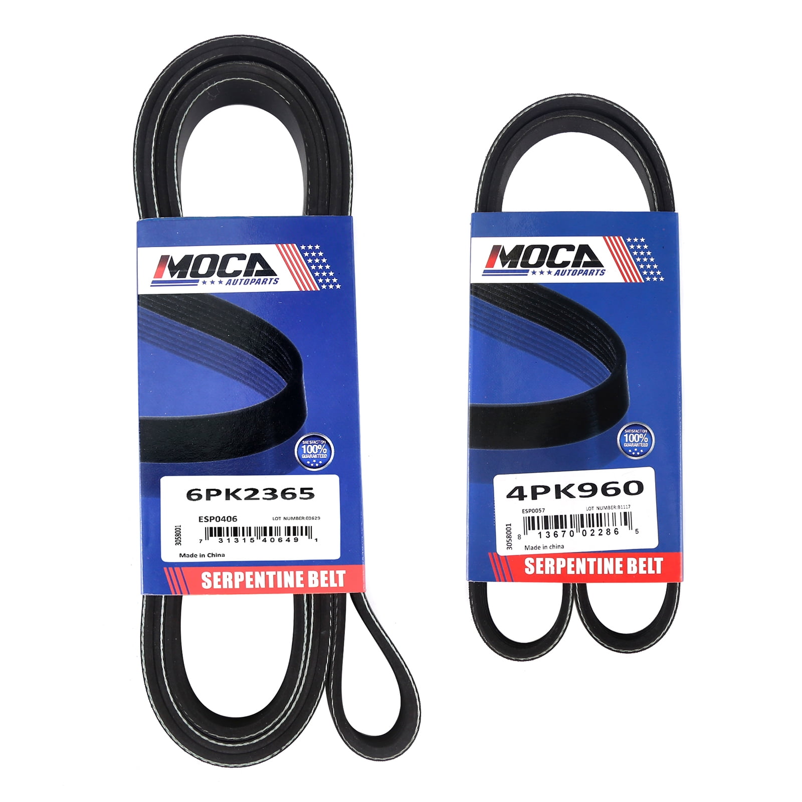 MOCA AUTOPARTS 6PK2365 EPDM Serpentine Belt Fit for 2006-2003 Cadillac ...