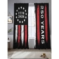American Anniversary Sheer Curtains 2 Panels Set USA Flag Star Stripe ...