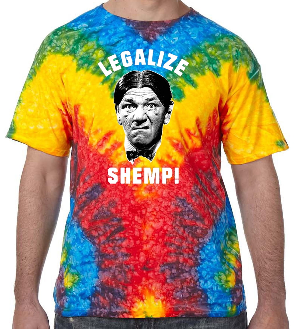 Three 3 Stooges Legalize Shemp Tie Dye T-shirt, Woodstock, Adult Large ...