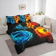 Feelyou Blue Orange Dragon Bedding Comforter Set 7pcs, Magic Animal ...