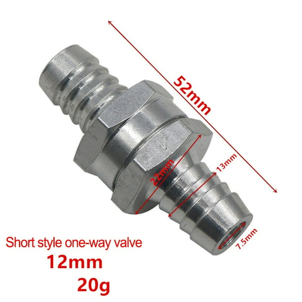Non Return Valve Single Way Inline 6/8/10/12mm Fuel Air Water Pipe Tube ...