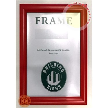 Red Snap Poster Frame heavy duty !!! / Picture Frame / notice frame 8.5 x 11 Front Load Easy ...