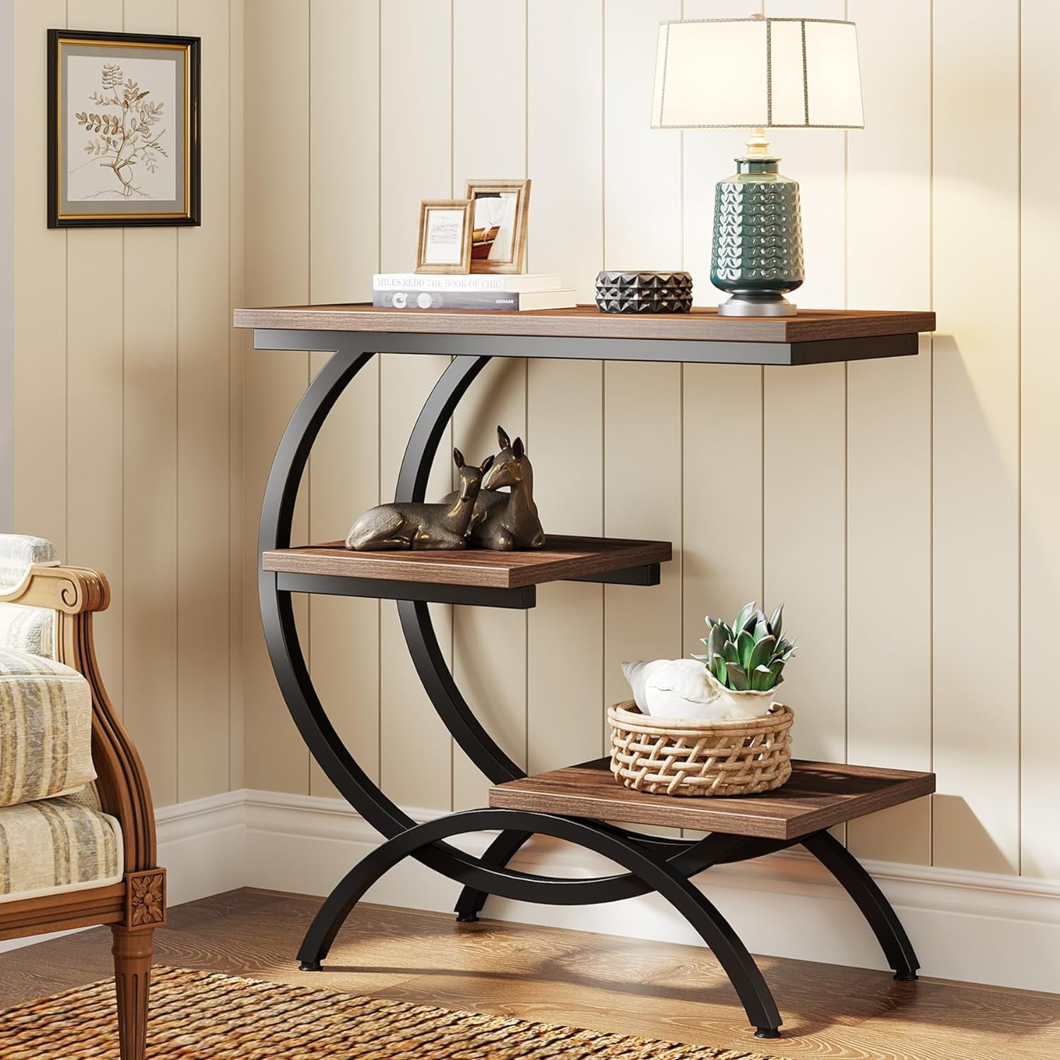 Click here for Tribesigns C-Shaped End Table  Industrial 3-Tier S... prices