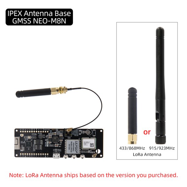 LILYGO® T-Beam V1.2 ESP32 LoRa Module LoRaWAN Long Range 433MHz 868MHz ...