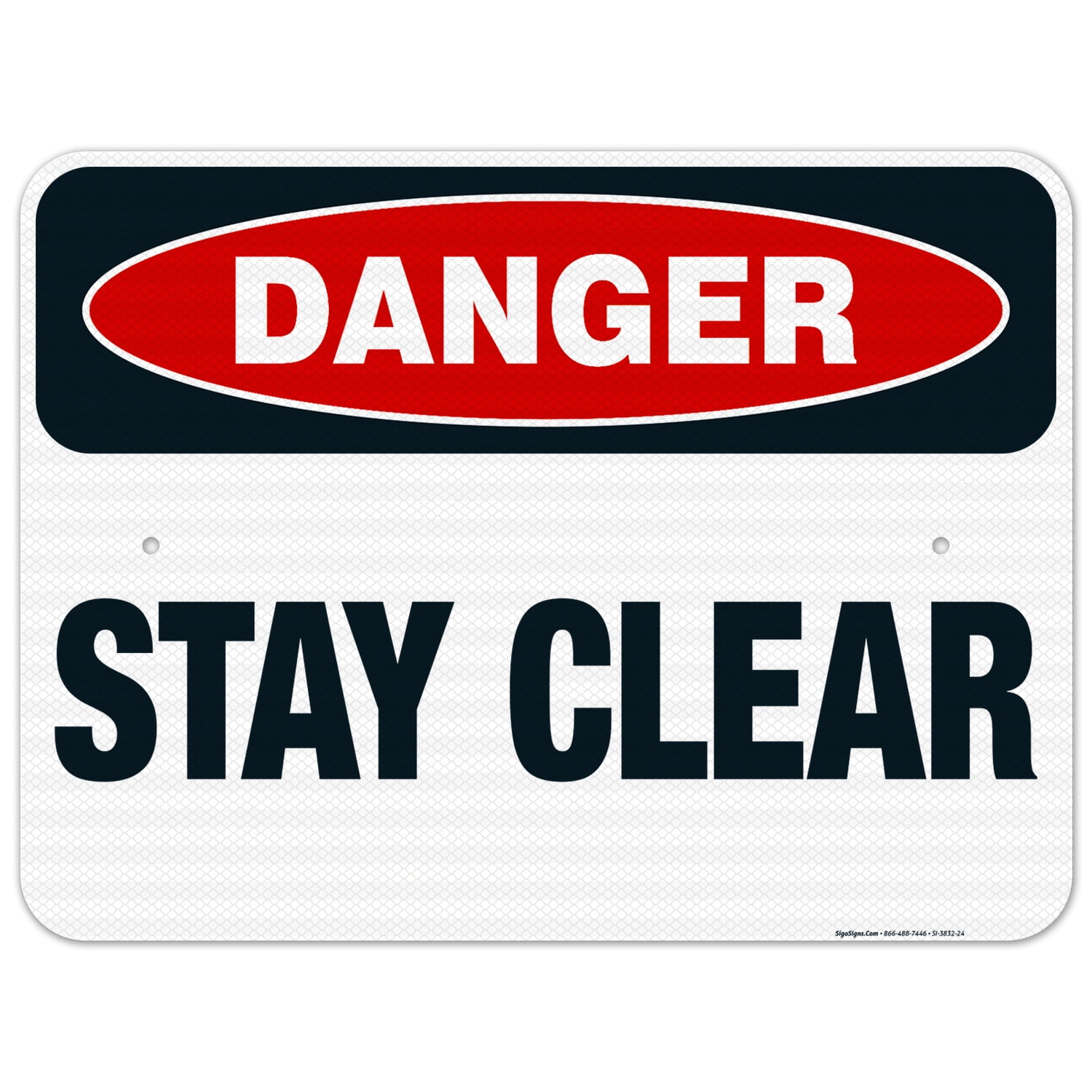 Stay Clear Sign, OSHA Danger Sign, - Walmart.com
