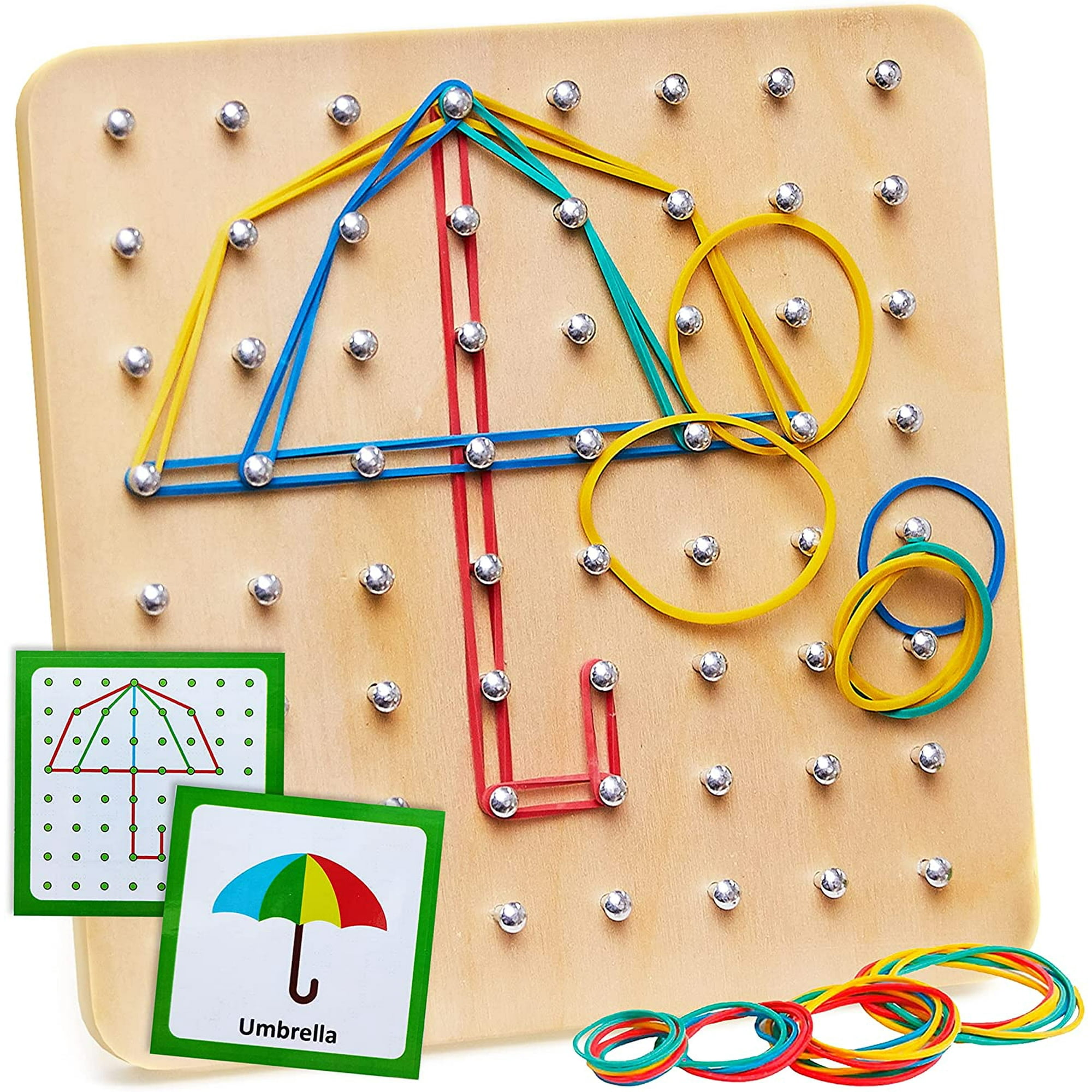 Click here for Tfixol Wooden Geoboard - Montessori Toy  Graphical... prices