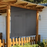 Keystone Fabrics Premium Outdoor Patio Sun Shade with Valance 6ft Wide ...