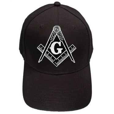 MASON Baseball Cap Freemason Masonic Black Hat Mens Adjustable ...