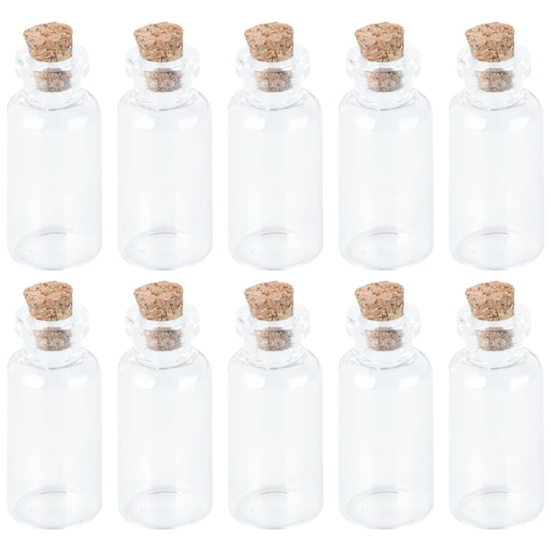 25 piezas de corchos de vidrio, frascos de deseos, mini botellas de ...