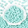 200Pcs Opaque Baking Paint Glass Beads Round Hole Rondelle Turquoise 8 ...