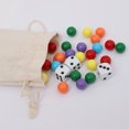 30 Wahoo Board Game Replacement Marbles 5 Each of 6 Colors, 6 Dice and a Play Bag for ...