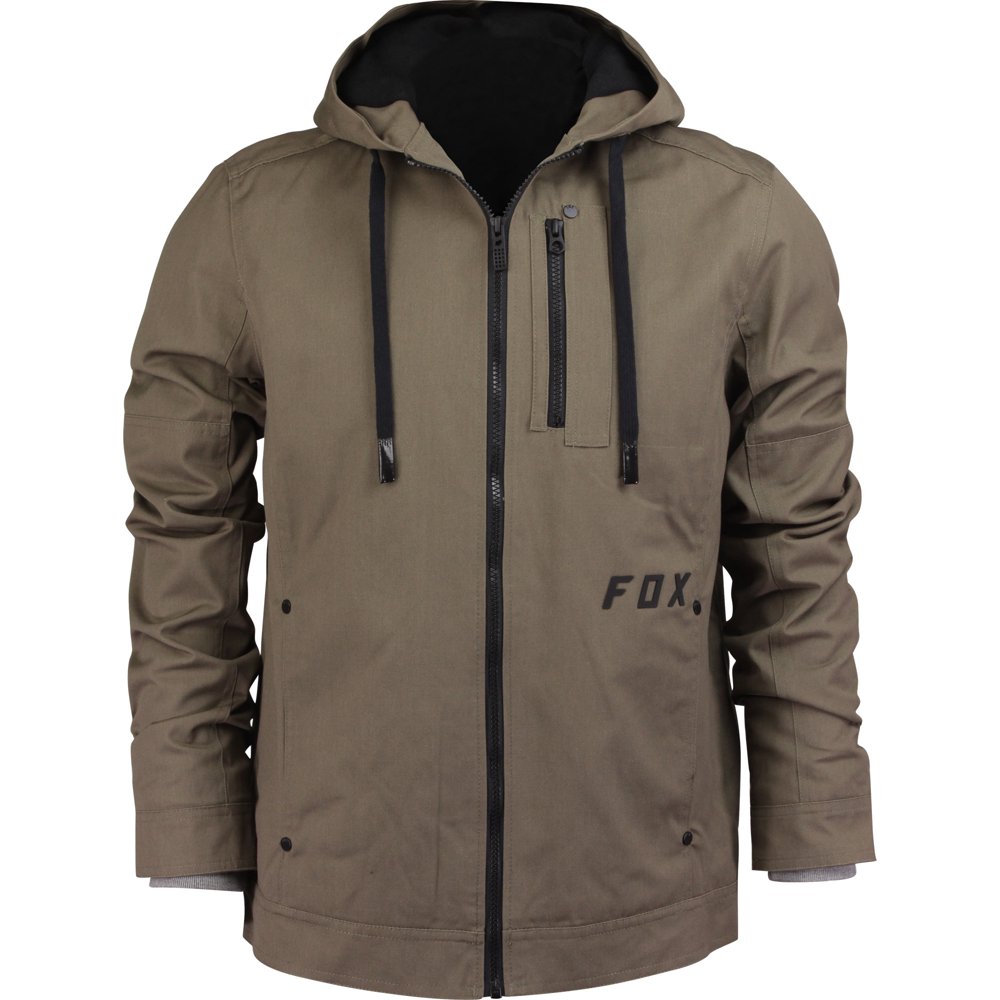 Fox Racing Mens Mercer Canvas Fleece lined Jacket - Bark Brown - Small ...