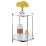 Convenience Concepts Royal Crest 2-Tier Round End Table - Walmart.com