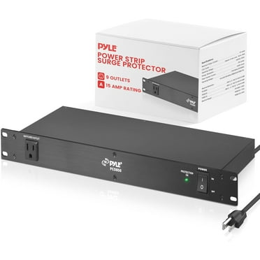 PDU Rack Mount Power Strips with Surge Protector, 8 Outlet 1U Power Strip, 19'' Server Rack ...