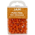 JAM Paper Push Pins, Orange, 2 Packs of 100 - Walmart.com