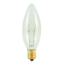 Bulbrite Pack of (50) 15 Watt Dimmable Clear B8 Torpedo 25mm ...