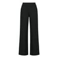 ANINEO Women Casual Linen Pants High Waist Wide Leg Trousers Loose Fit ...