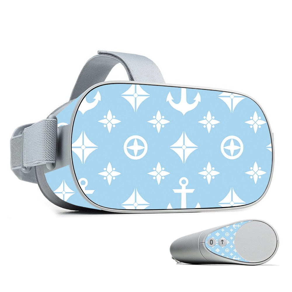 Skin Decal Compatible With Oculus Go Mobile VR Baby Blue Designer ...