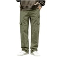 lcziwo Mens Cargo Pants Relaxed Fit Holiday EDC Work Pants with Pockets ...