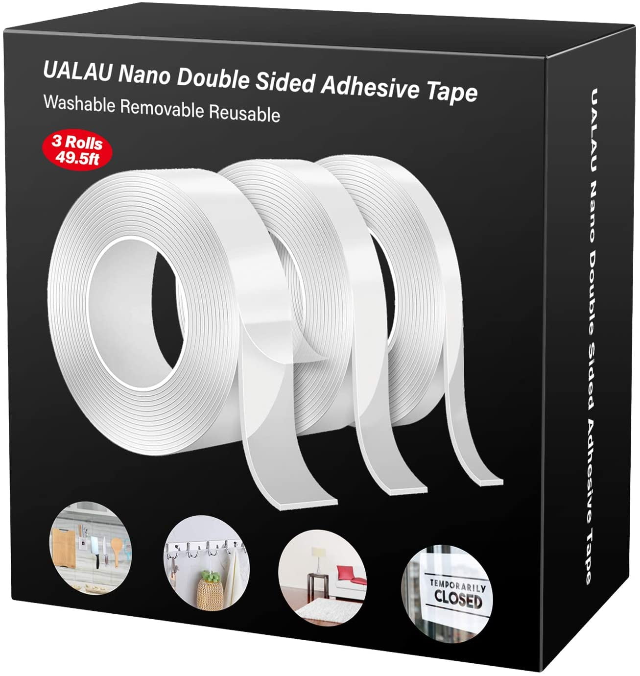 ZMLEVE Heavy Duty（49.5FT）- ZMLEVE Traceless Removable Washable Nano Gel ...