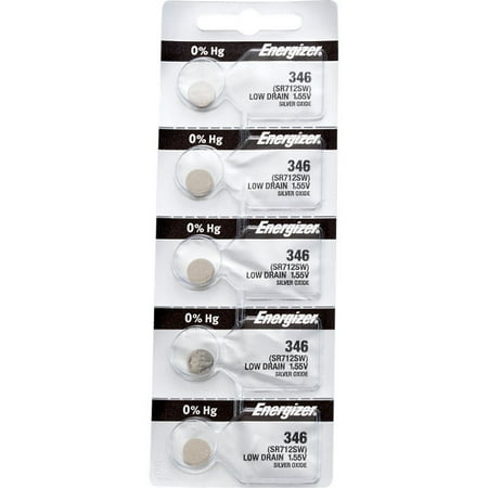 5 x Energizer 346 Watch Batteries, 1.55V, equivalent SR712SW, 712 ...