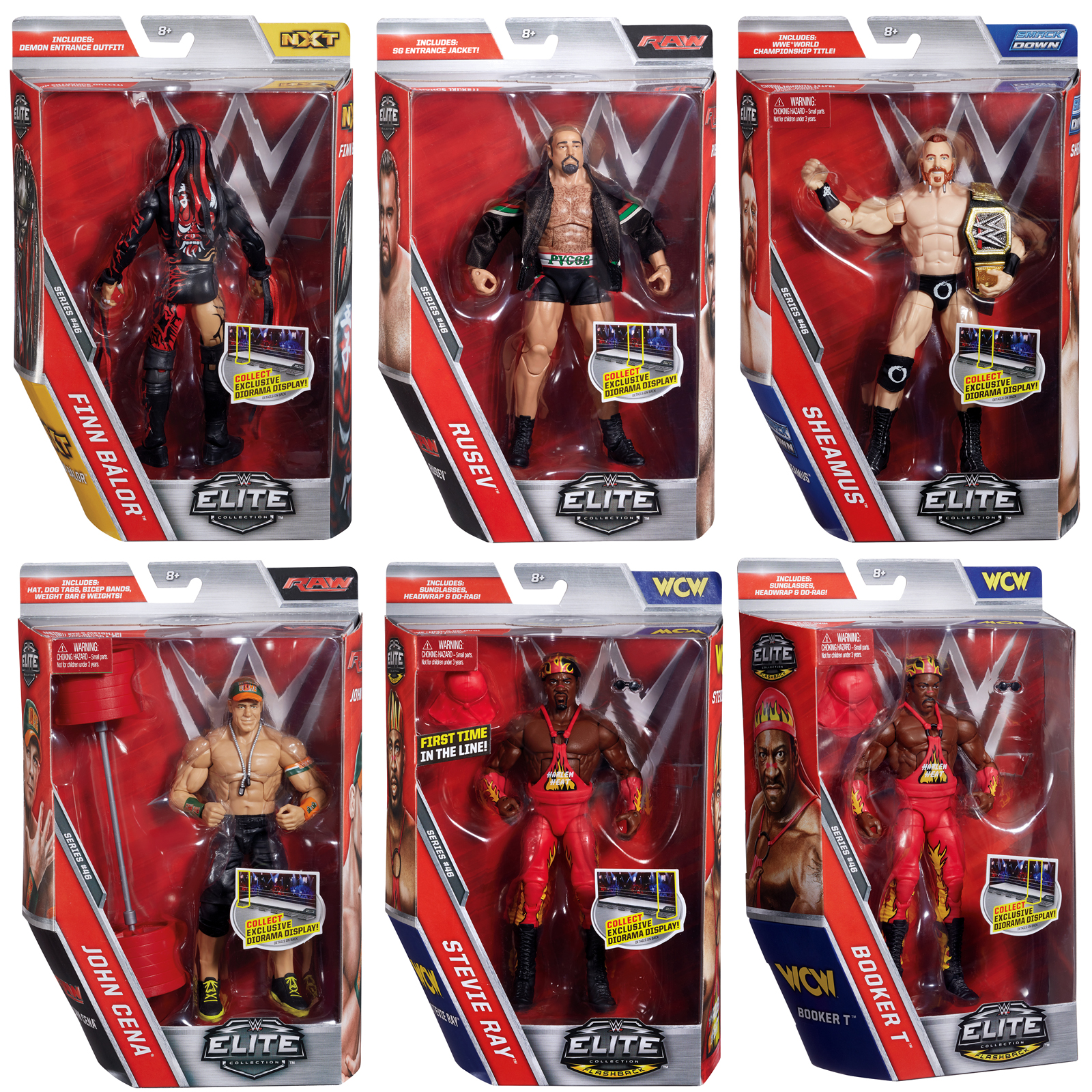 WWE Elite 46 Complete Set Of 6 WWE Toy Wrestling Action Figures