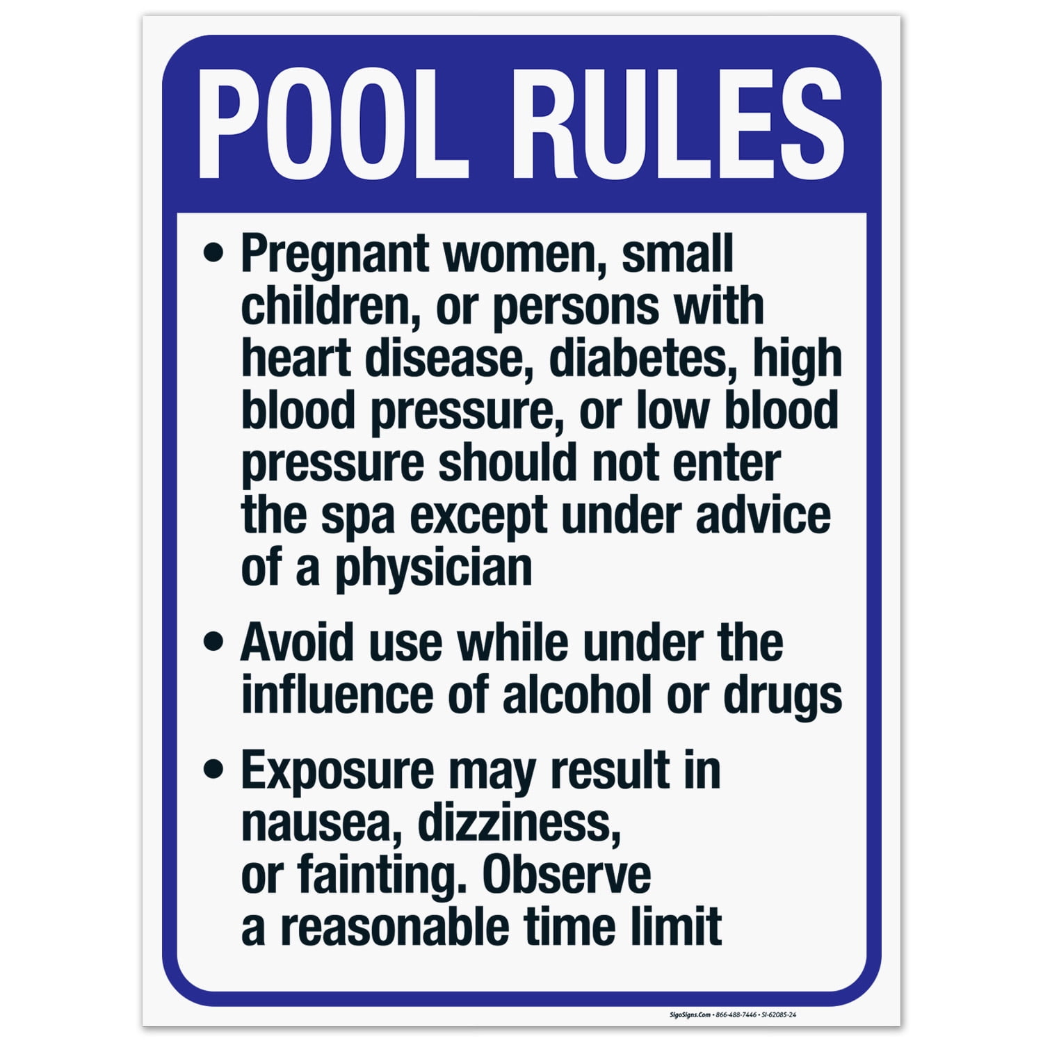 Minnesota Pool Rules Sign, Complies With State Of Minnesota Pool Safety ...