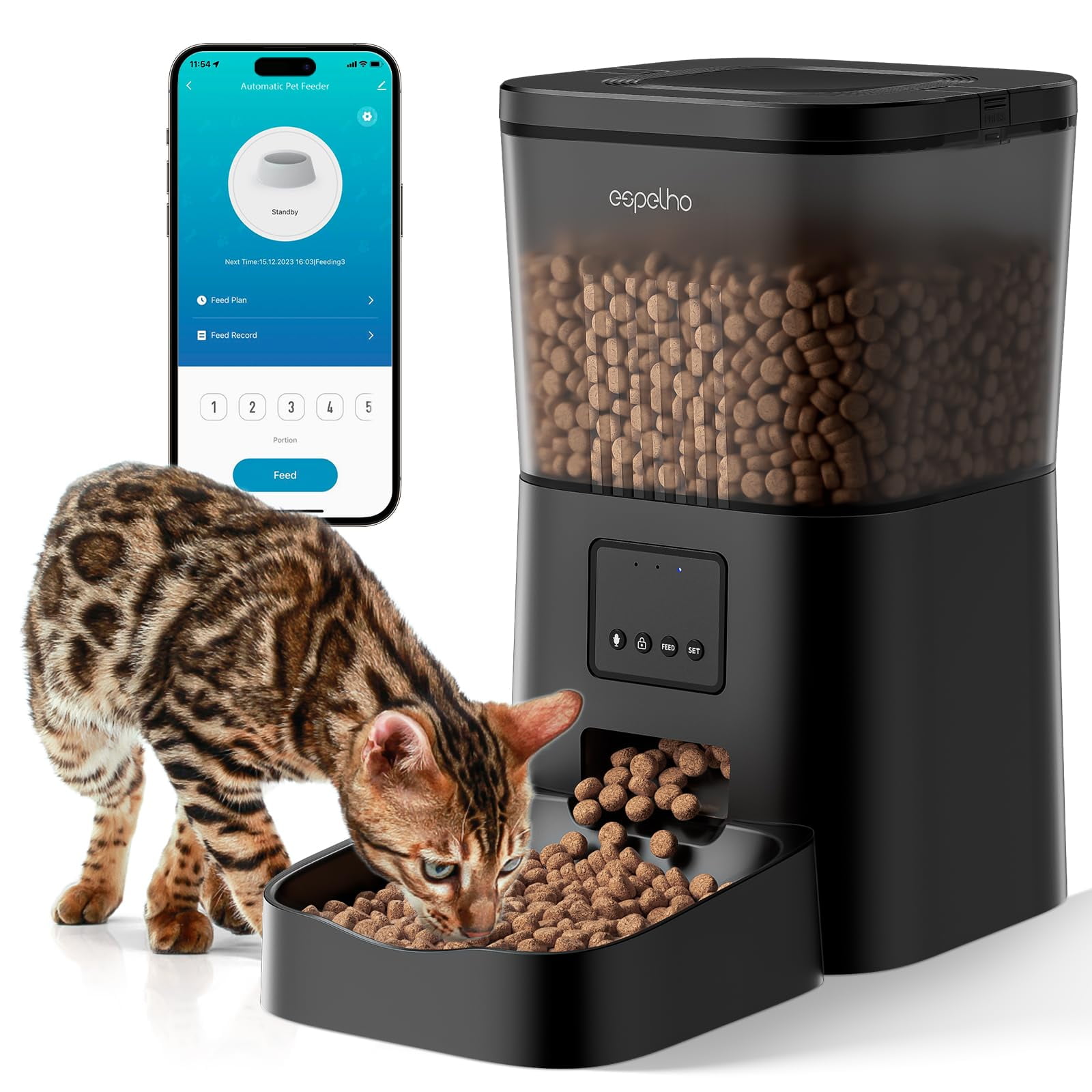 Click here for Espelho Automatic Cat Feeders Wifi: Food Dispenser... prices
