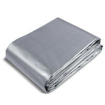 TARP SUPPLY Inc 16' x 30' Heavy Duty Silver Poly Tarp with Aluminum ...