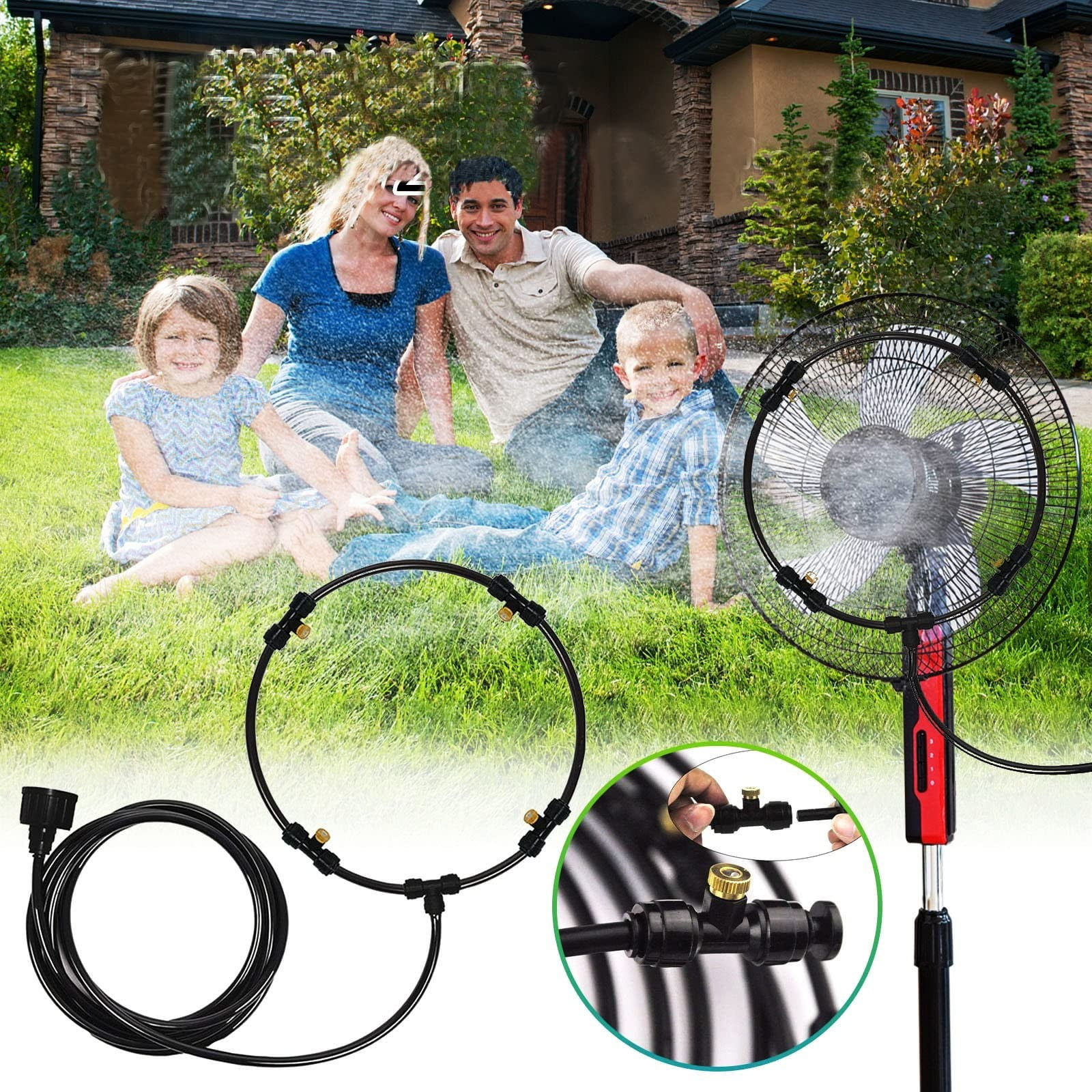 Ktyne Fan Misting Kit for Outside Patio, Outdoor Fan Misters for ...