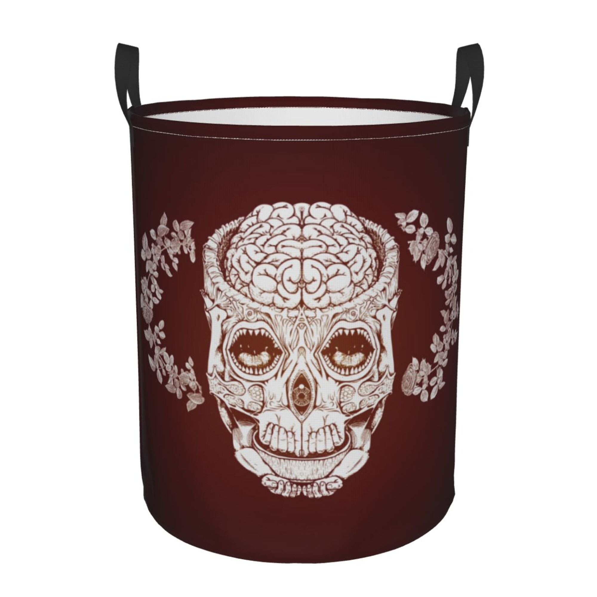 TEQUAN Waterproof Laundry Hampers, Horror Bone Hands Skeleton Brain ...