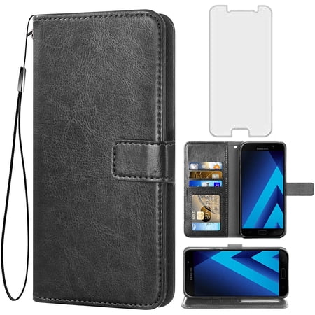 Asuwish Compatible with Samsung Galaxy A5 2017 Wallet Case Tempered ...