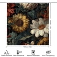 4 Pcs Shower Curtain Sets Boho Floral Shower Curtain Set with Rugs ...