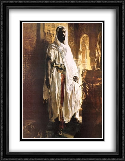 The Moorish Chief 2x Matted 28x36 Large Black Ornate Framed Art Print ...