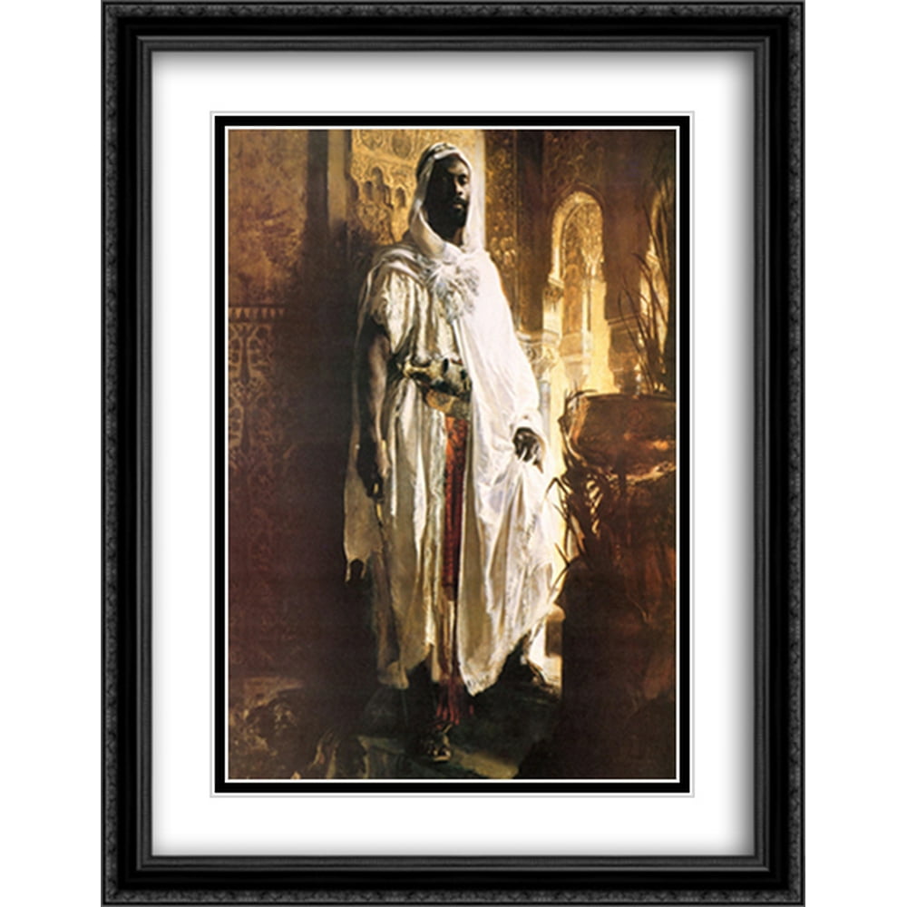 The Moorish Chief 2x Matted 28x36 Large Black Ornate Framed Art Print ...