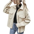 Blazer Women Casual Fashion Solid Color Button Top Lapel Long Sleeve ...