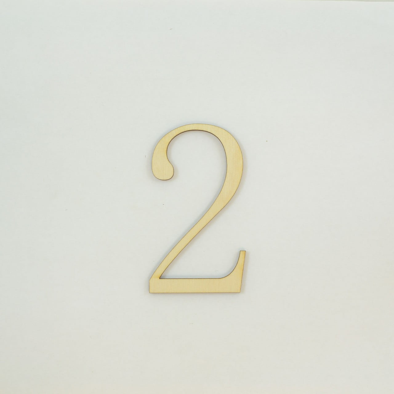 1 Pc, 6 Inch X 1/8 Inch Thick Fangsong Font Wood Numbers 2 - Walmart.com